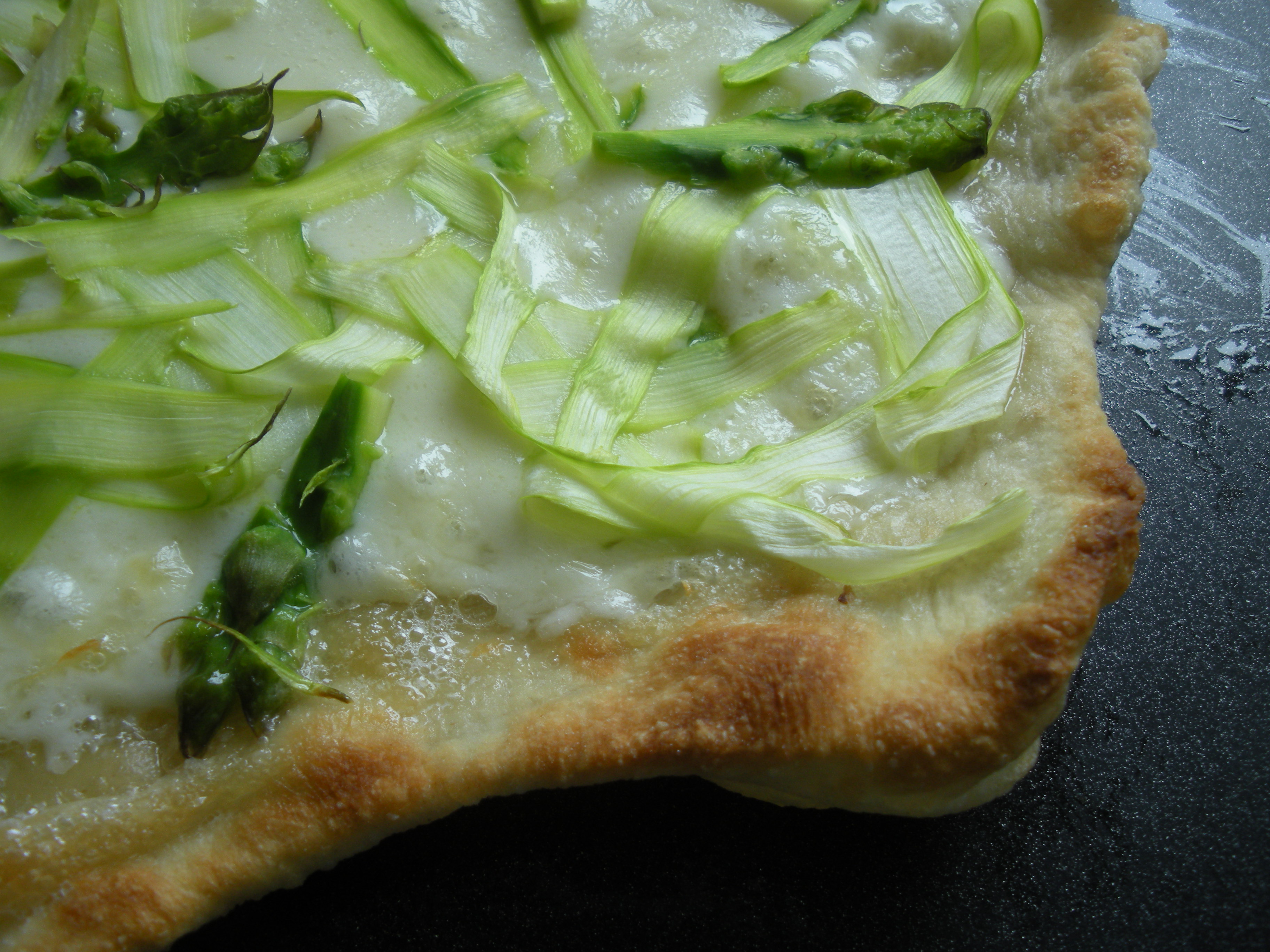 Fried Asparagus Pizza with aoili recipe on Food52.com