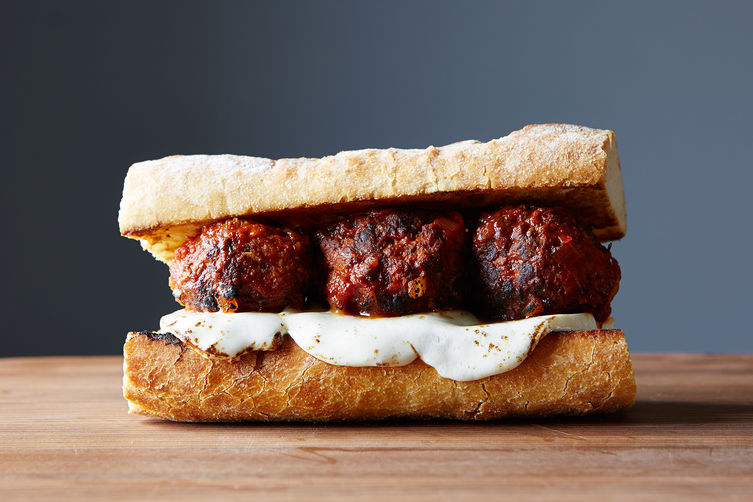 Chicken Meatball Sub with Gobs of Fresh Mozzarella Recipe on Food52